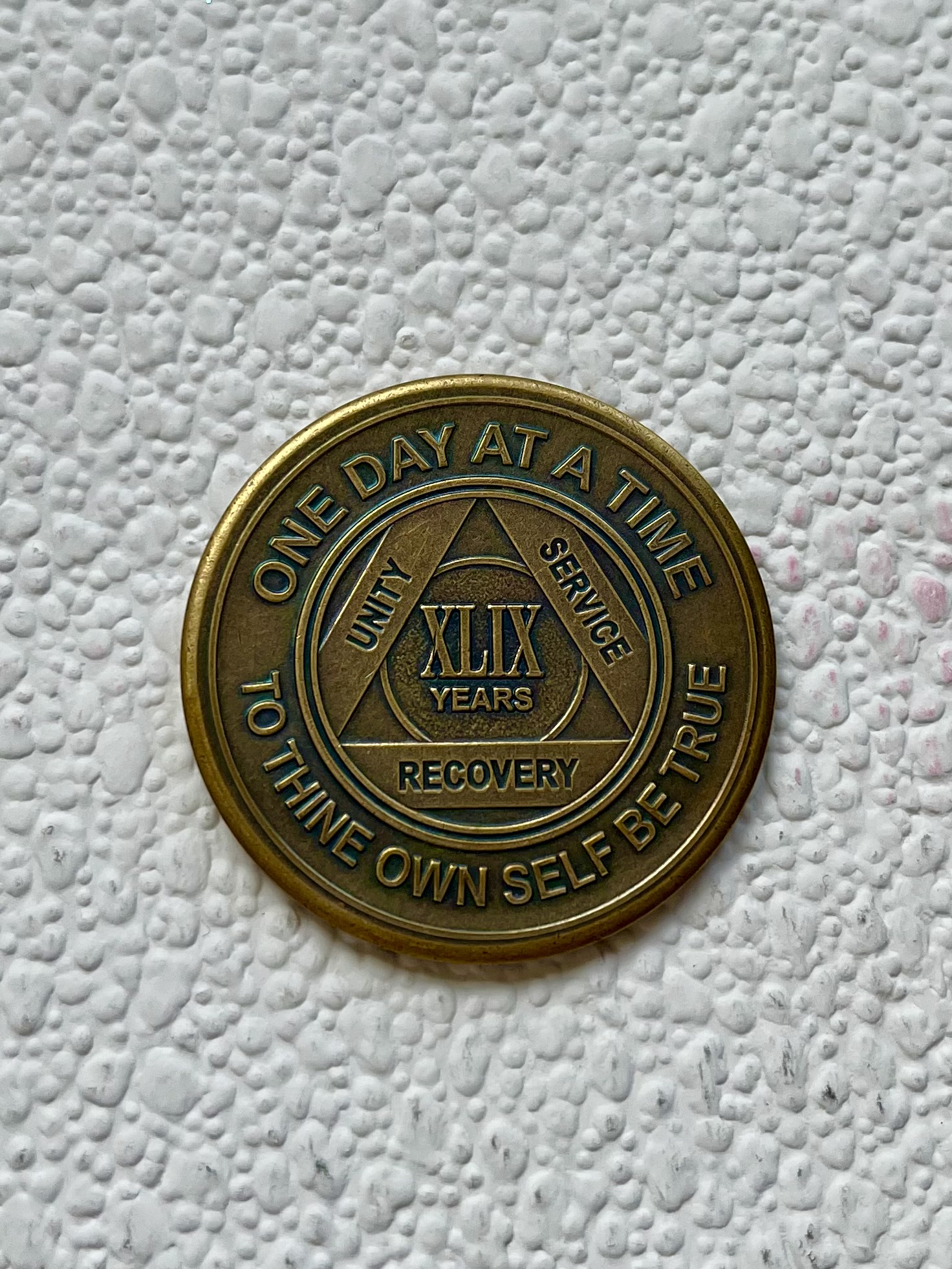 49 Years Sobriety Chip – Bronze – AA Netherlands