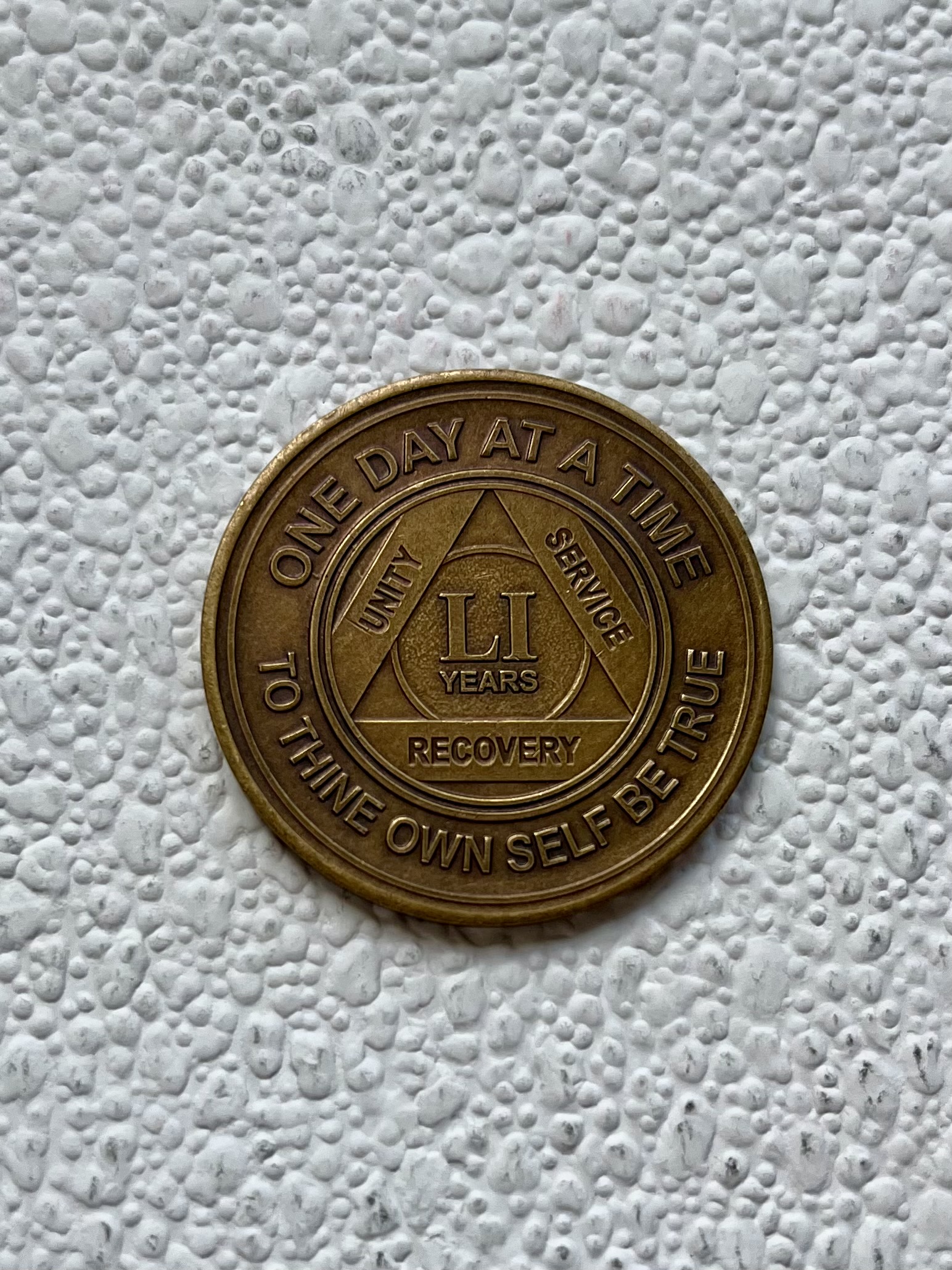 51 years Sobriety Chip – Bronze – AA Netherlands